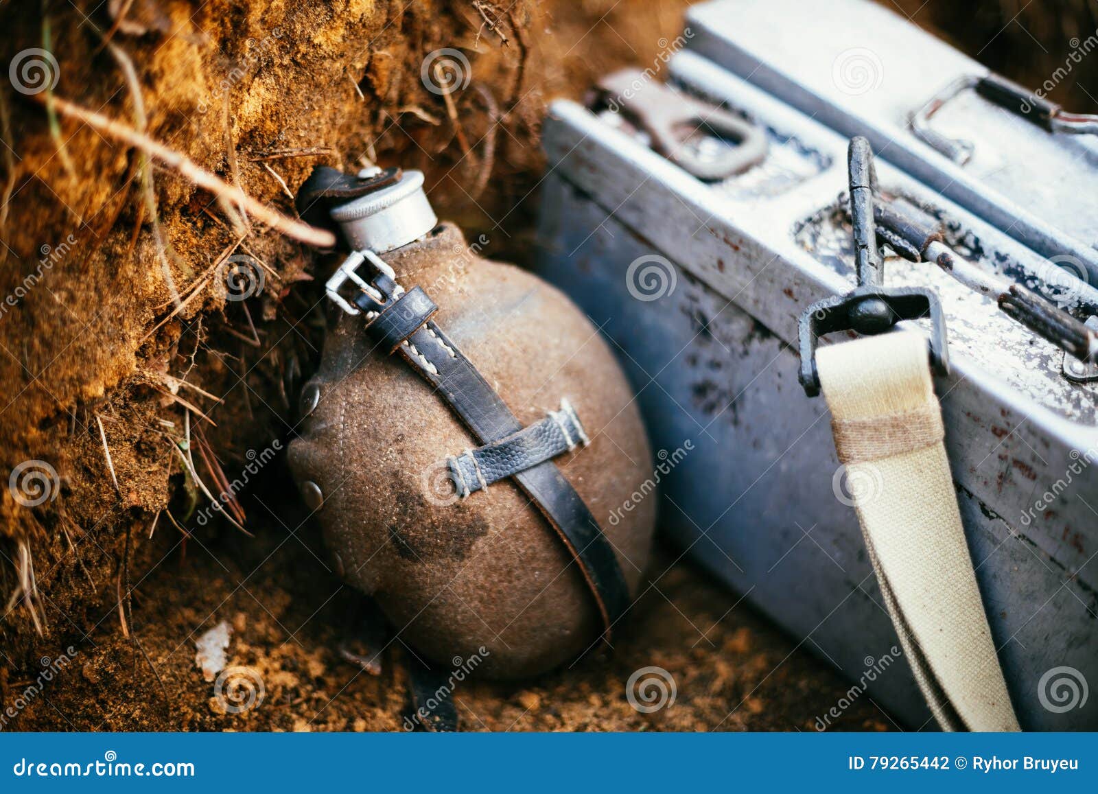 German Military Ammunition of World War II on Ground. Stock Photo ...