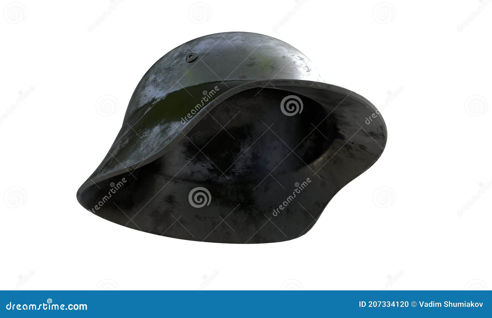 German Military Helmet 3d Render Stock Illustration - Illustration of ...