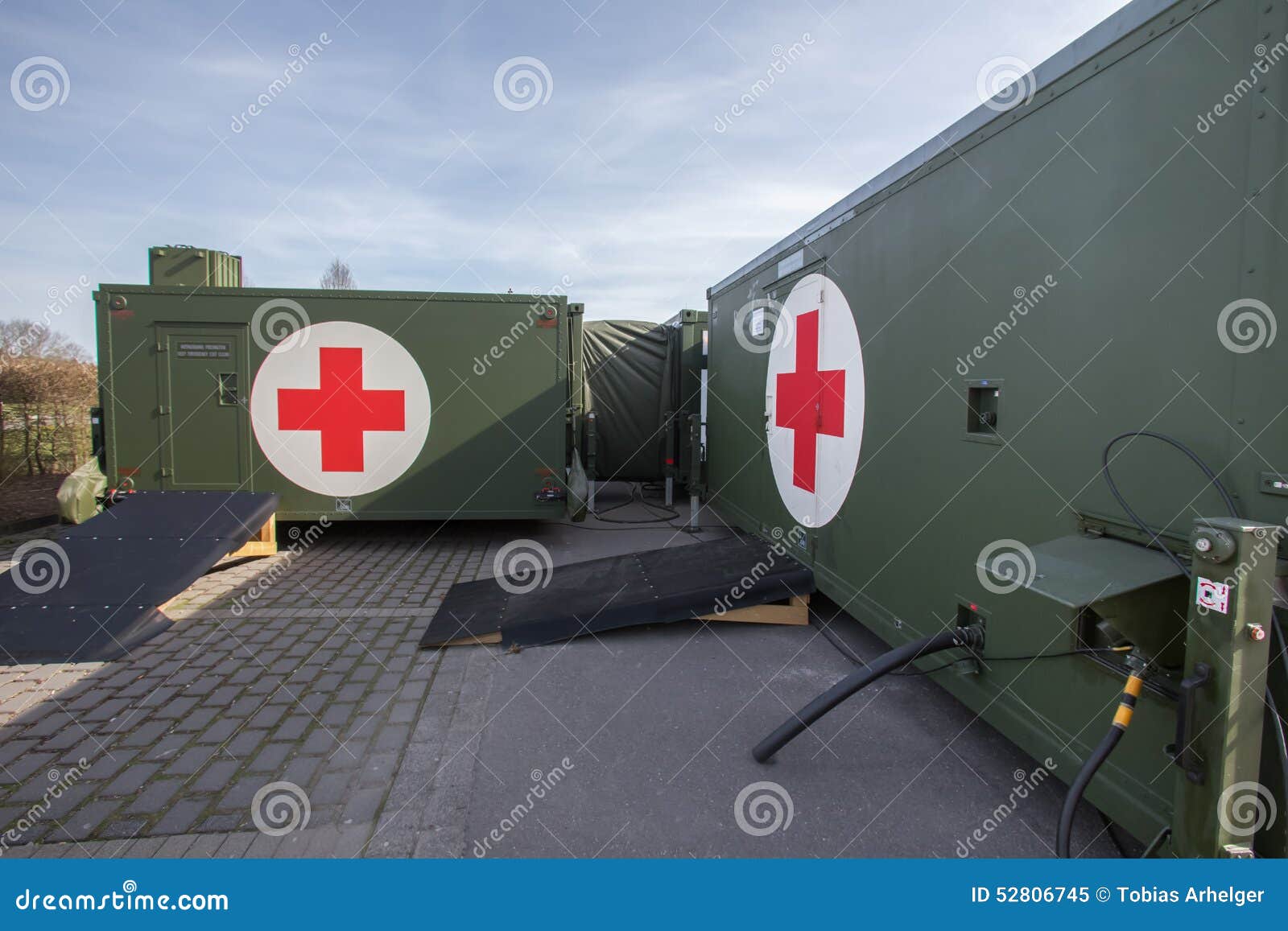 German Military Hospital Container Editorial Image - Image of illness ...