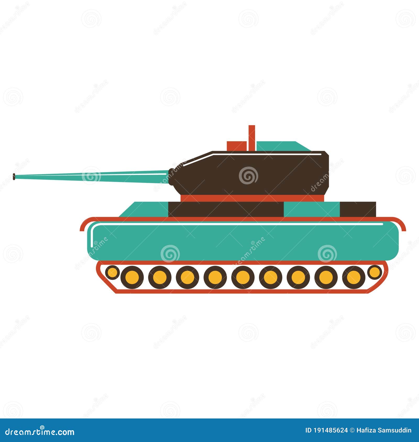German Military Tank. Vector Illustration Decorative Design Stock ...