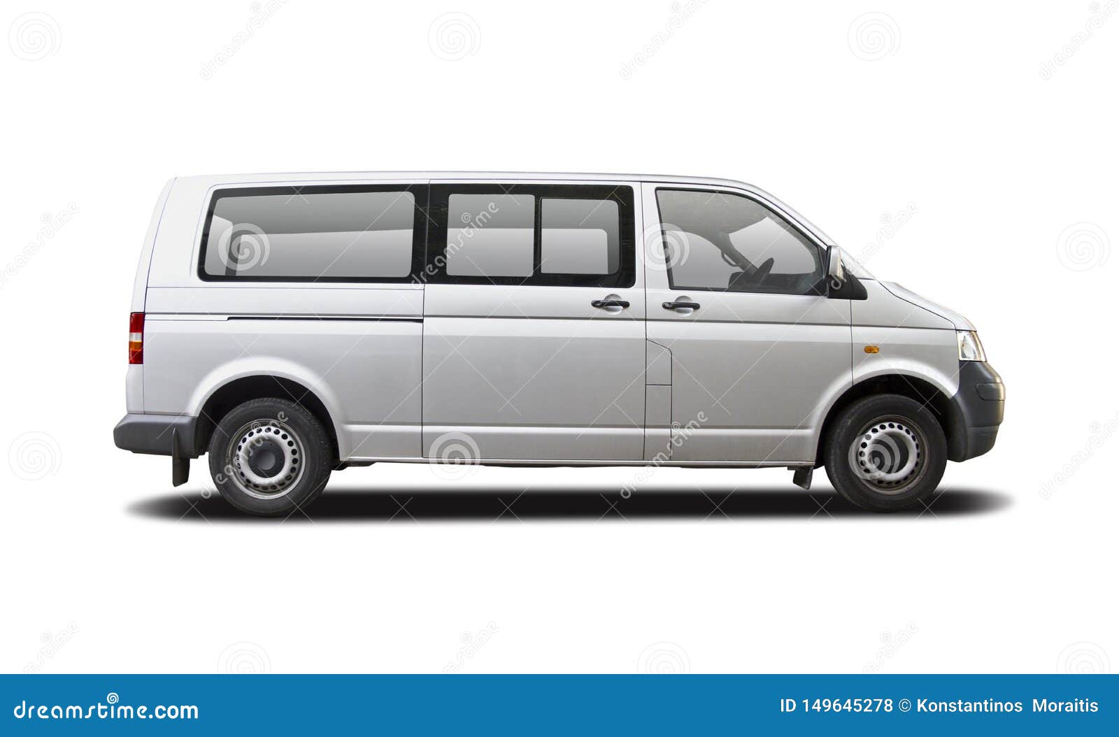 Silver VW Transporter Isolated on White Stock Photo - Image of ...