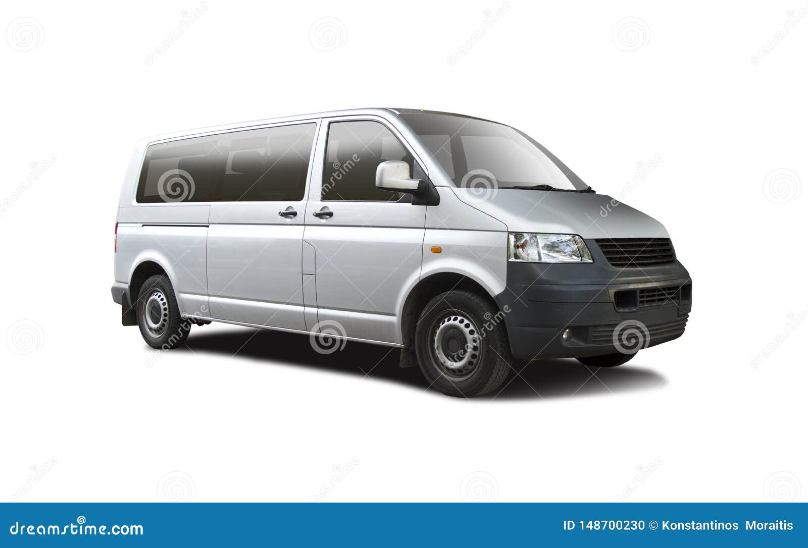 Silver VW Transporter Isolated on White Stock Photo - Image of ...