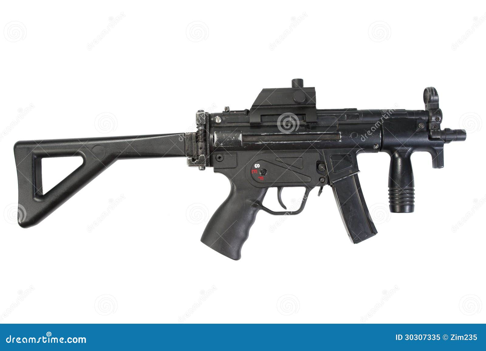 German Modern Submachine Gun Stock Image - Image of isolated, pistols ...