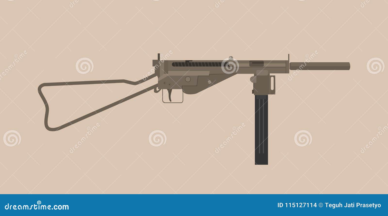 Ww1 Machine Gun Drawing