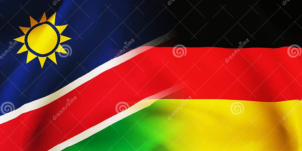 German,Namibia Flag Together.Germany,Namibia Waving Flag Background ...