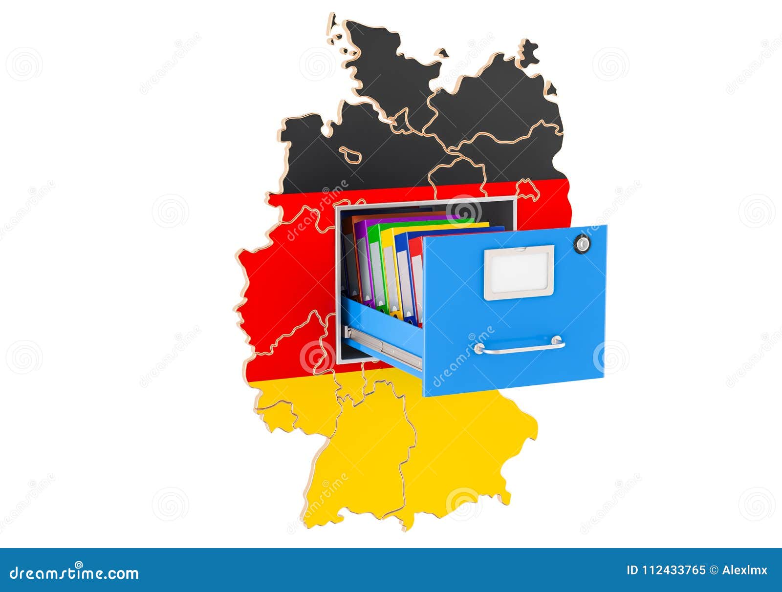 German National Database Concept, 3D Rendering Stock Illustration ...