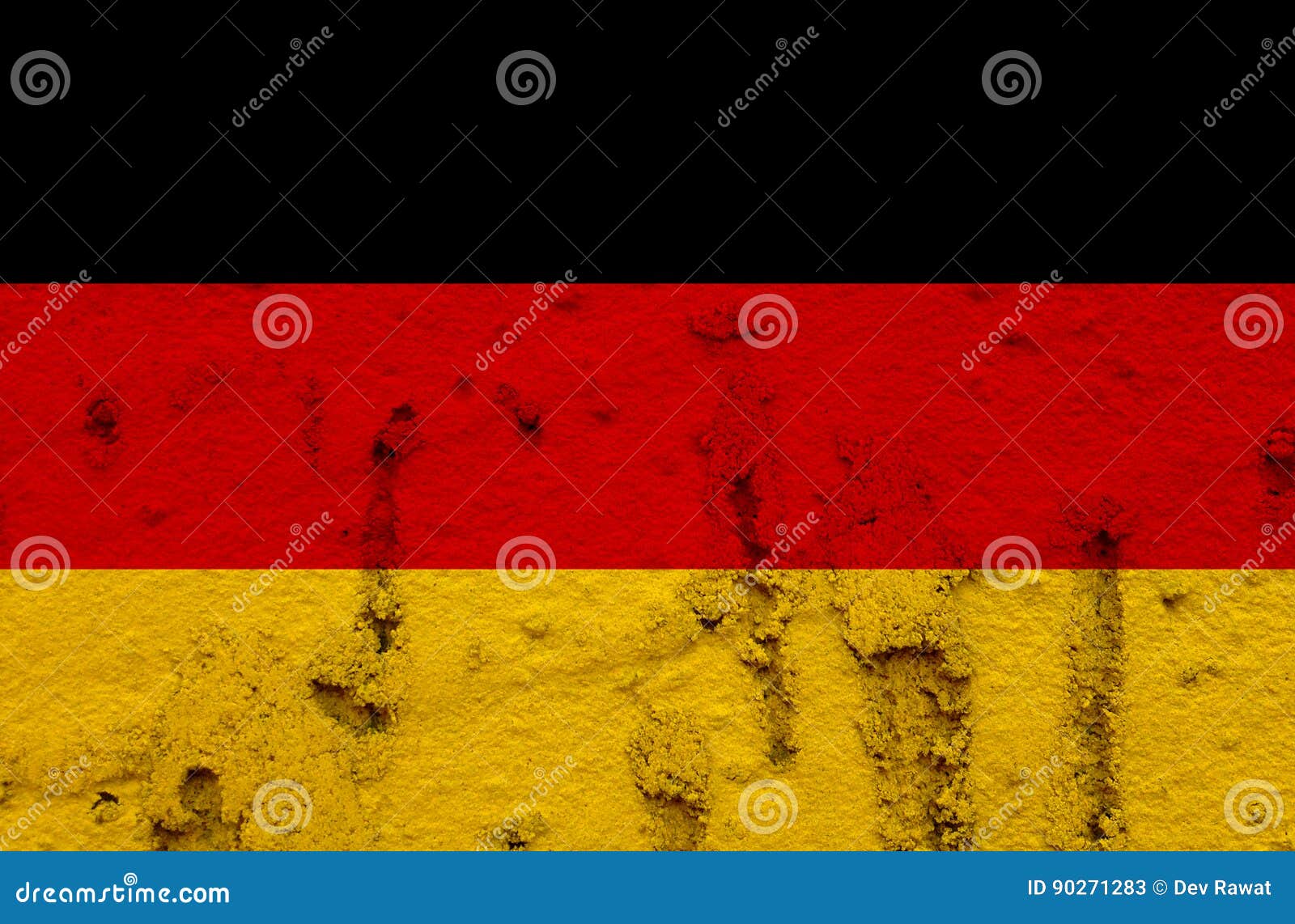 German National Flag on Grunge Wall Background Stock Image - Image of ...