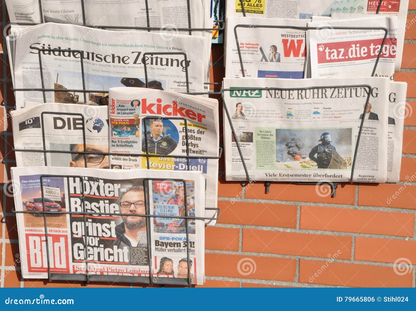 German daily newspaper editorial photo. Image of safrac14 - 79665806