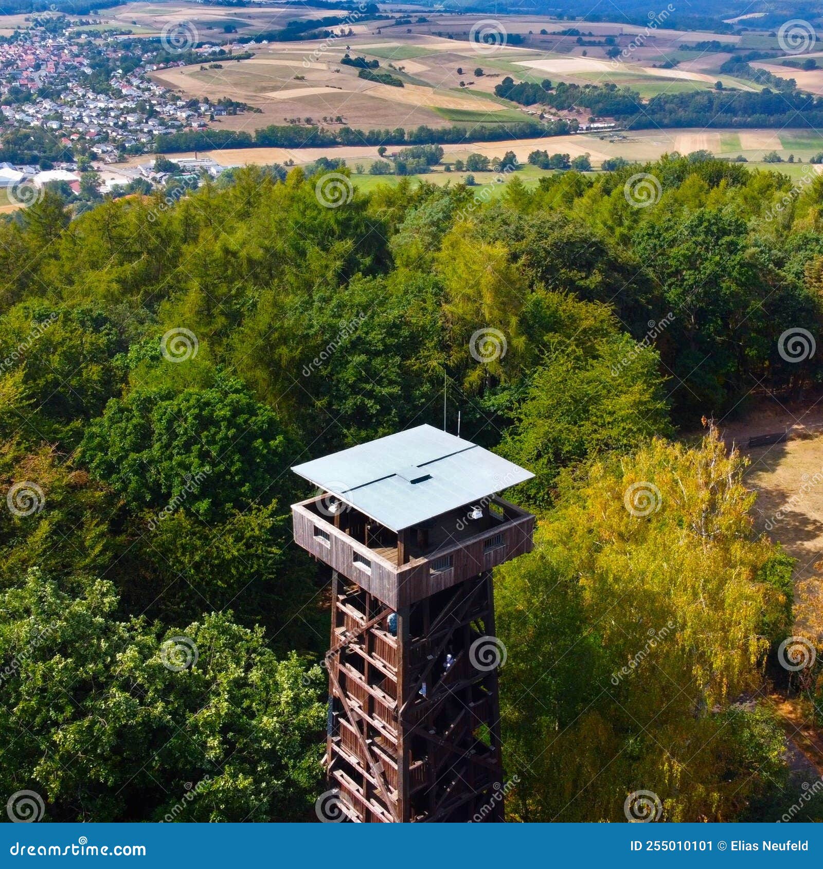 German Observation Tower from the Sky Stock Image - Image of drohne ...
