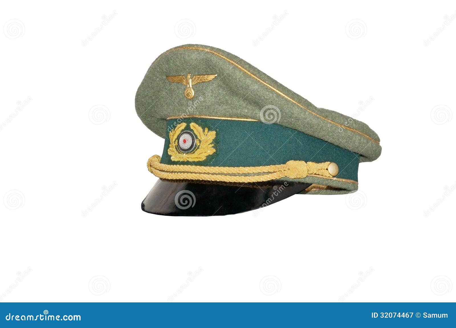 German officer service cap stock image. Image of shoulder - 32074467