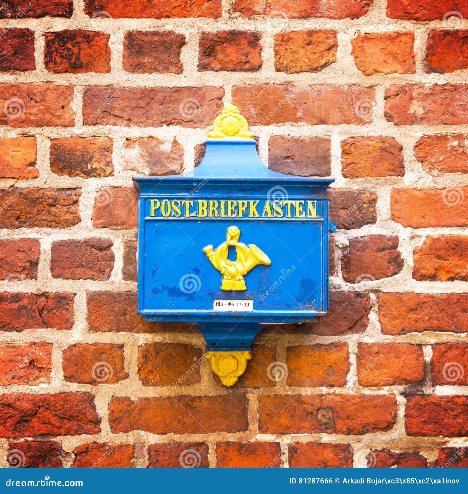 German Old Traditional Mailbox, Bremen Editorial Photo - Image of ...