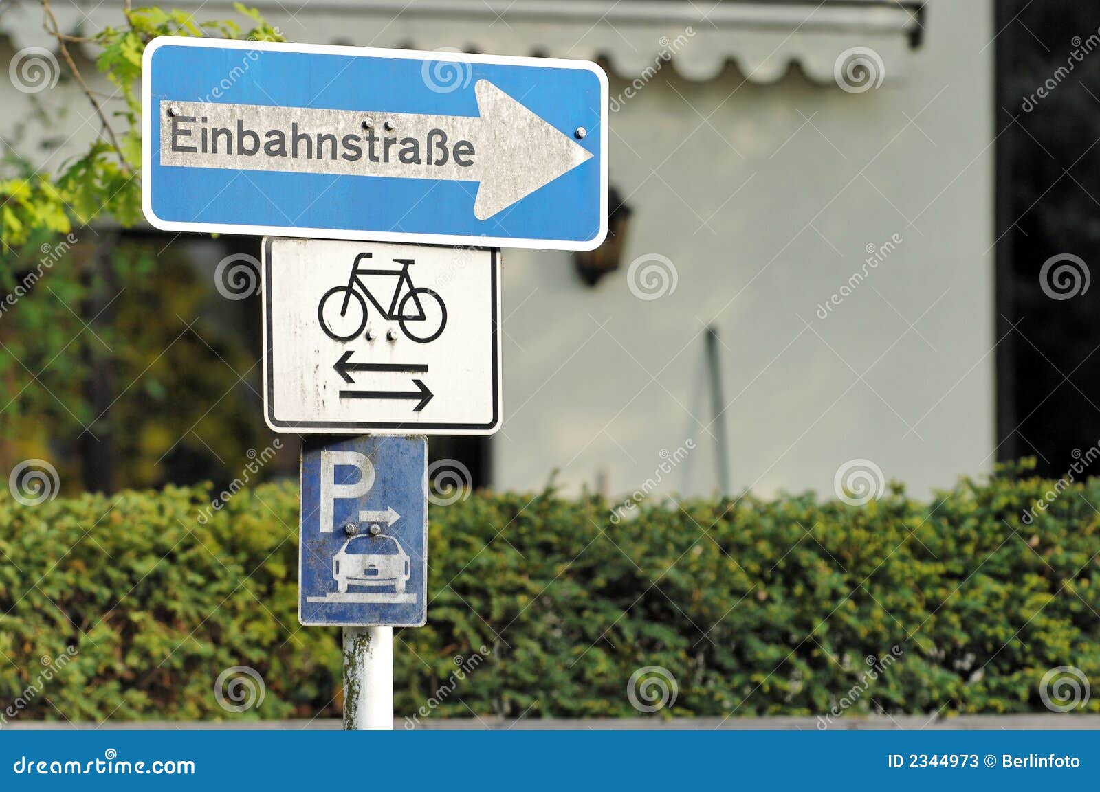 German one way sign stock image. Image of sign, letters - 2344973