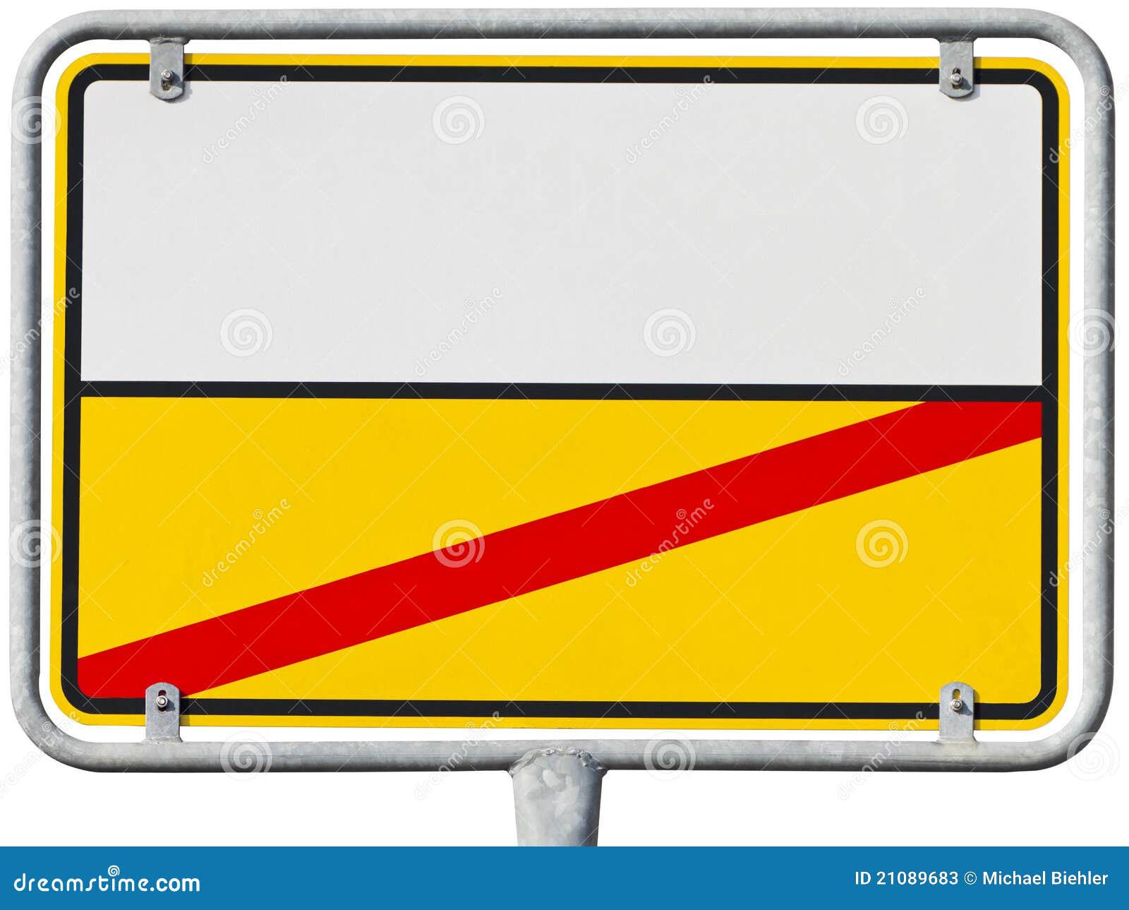 German Ortsschild (clipping Path Included) Stock Image - Image of frame ...