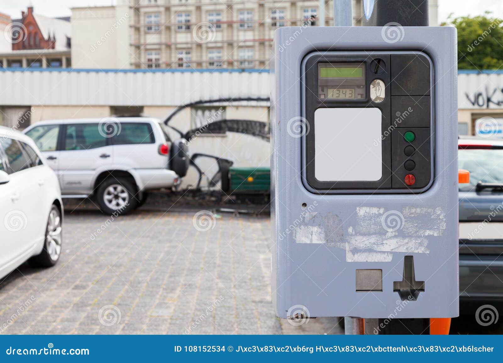 German Parking Ticket Vending Machine Stock Photo - Image of receipt ...