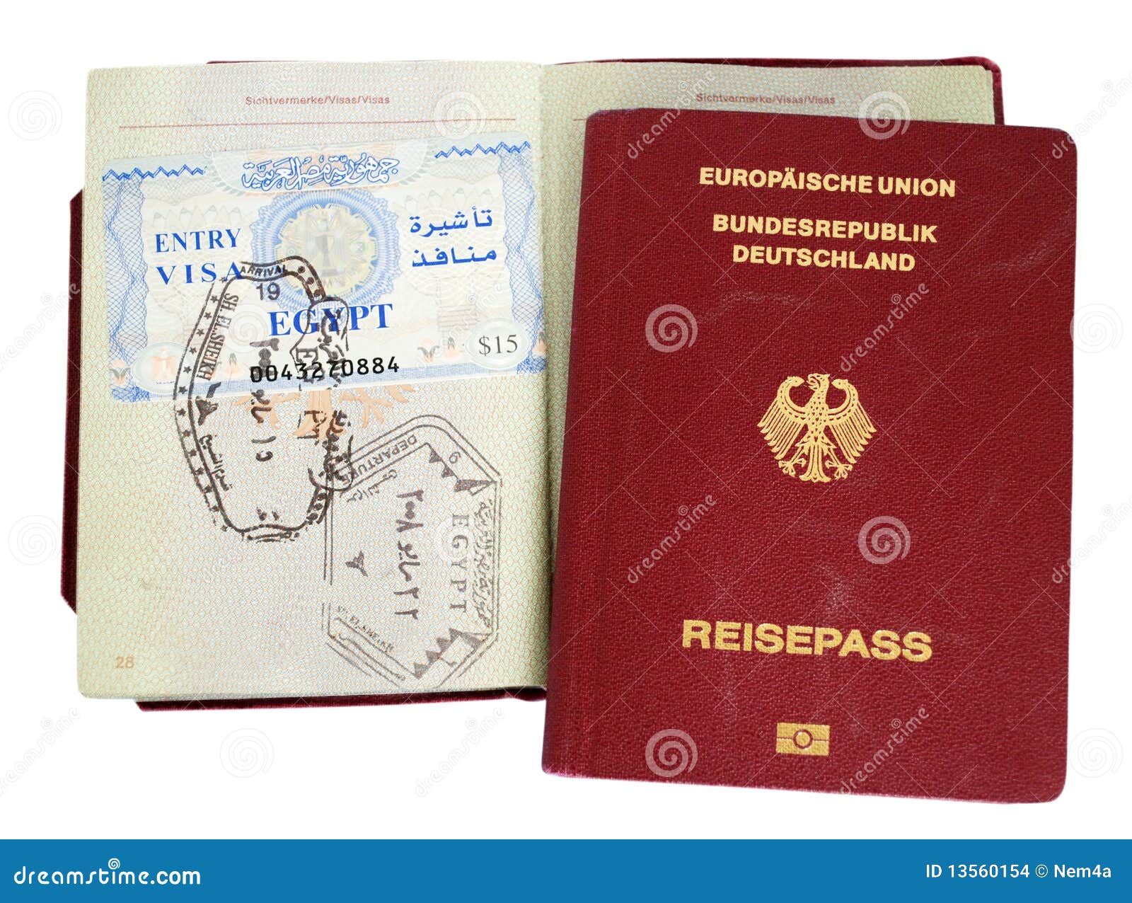 German Passport On A World Map Royalty-Free Stock Photo | CartoonDealer ...