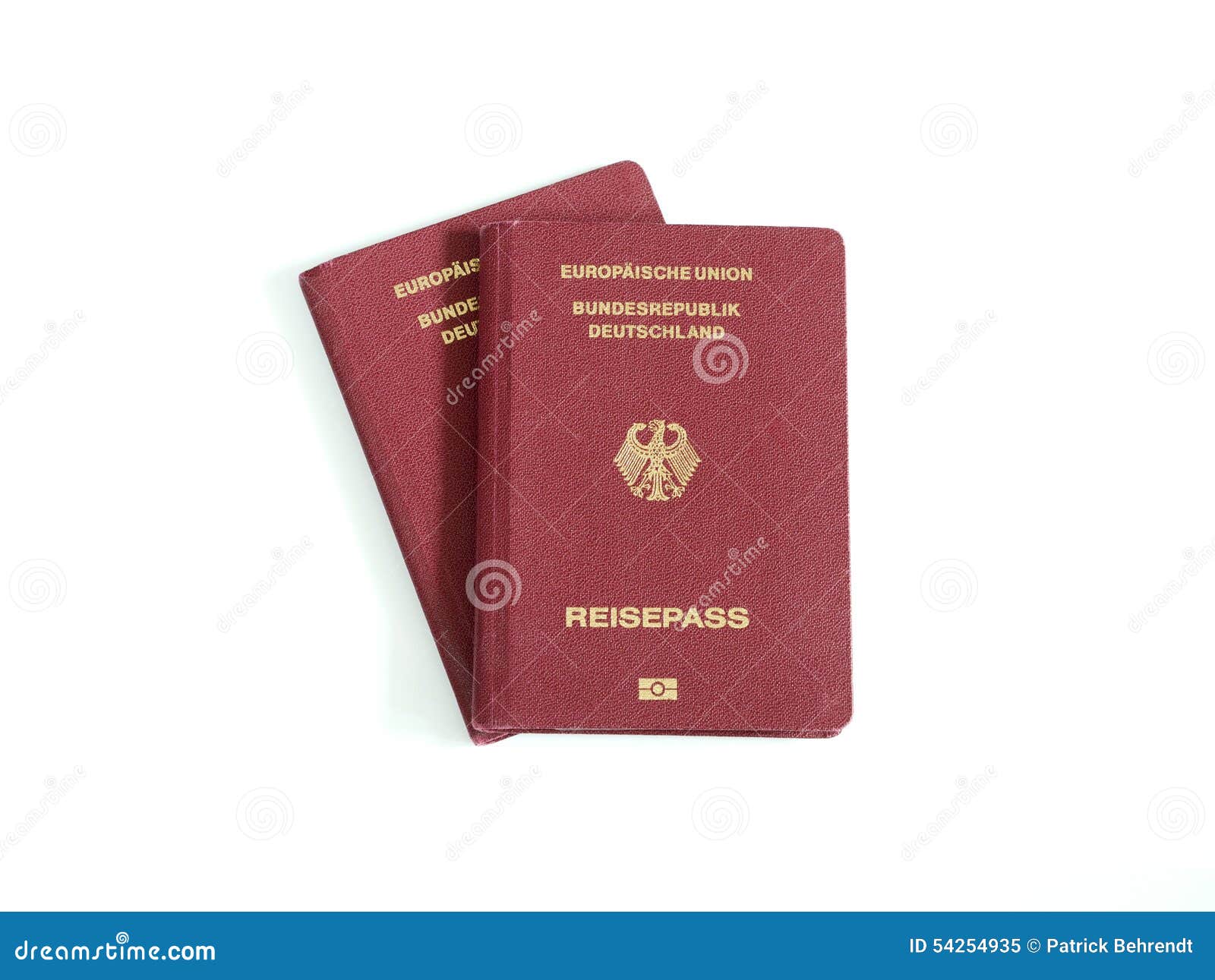 German Passports Isolated White Background Stock Image - Image of ...