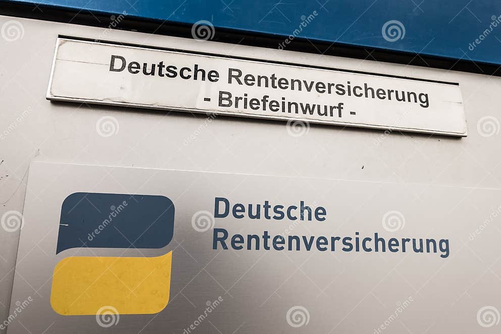 German Pension Insurance Mailbox Editorial Stock Photo - Image of ...