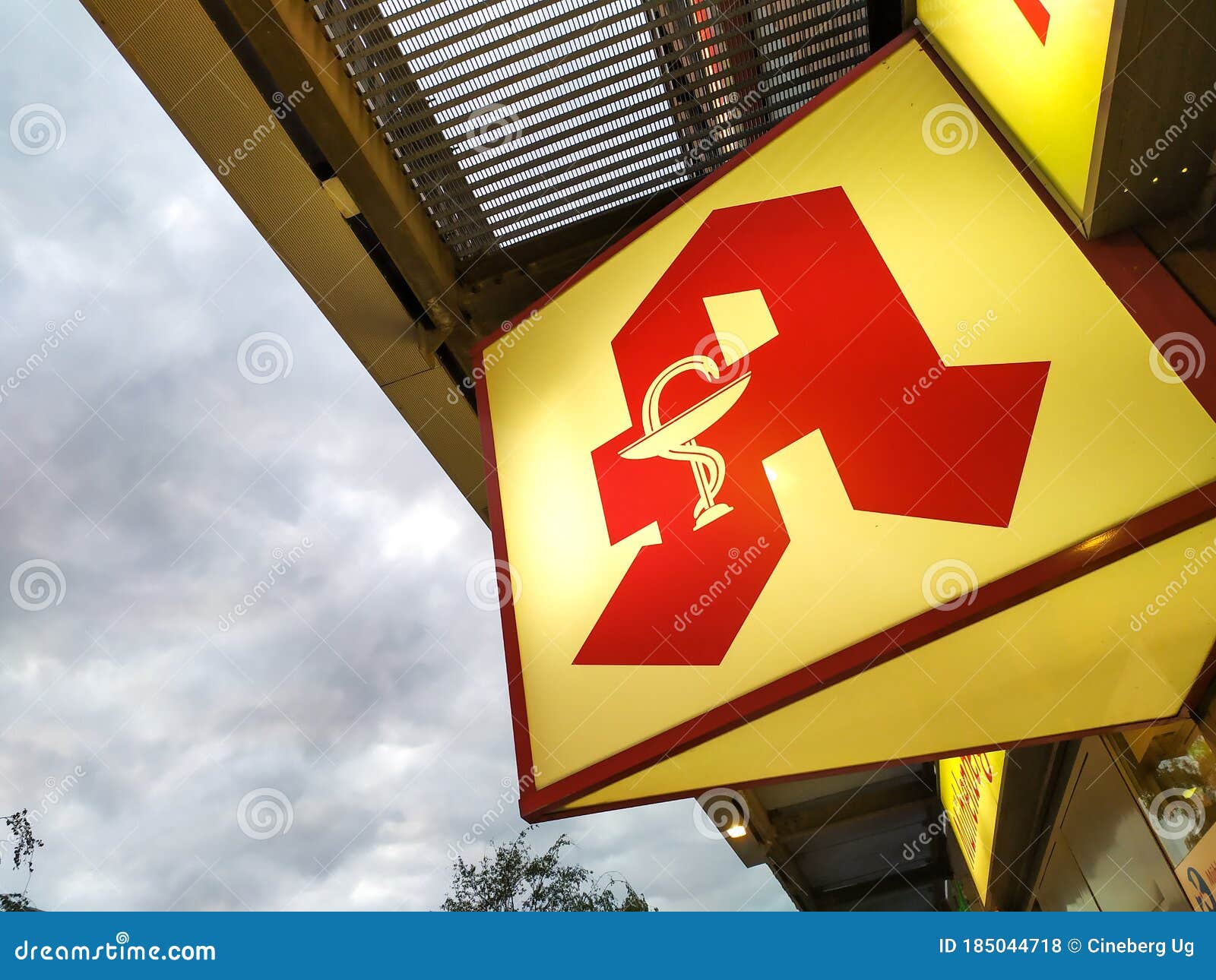 German pharmacy sign editorial stock photo. Image of investment - 185044718