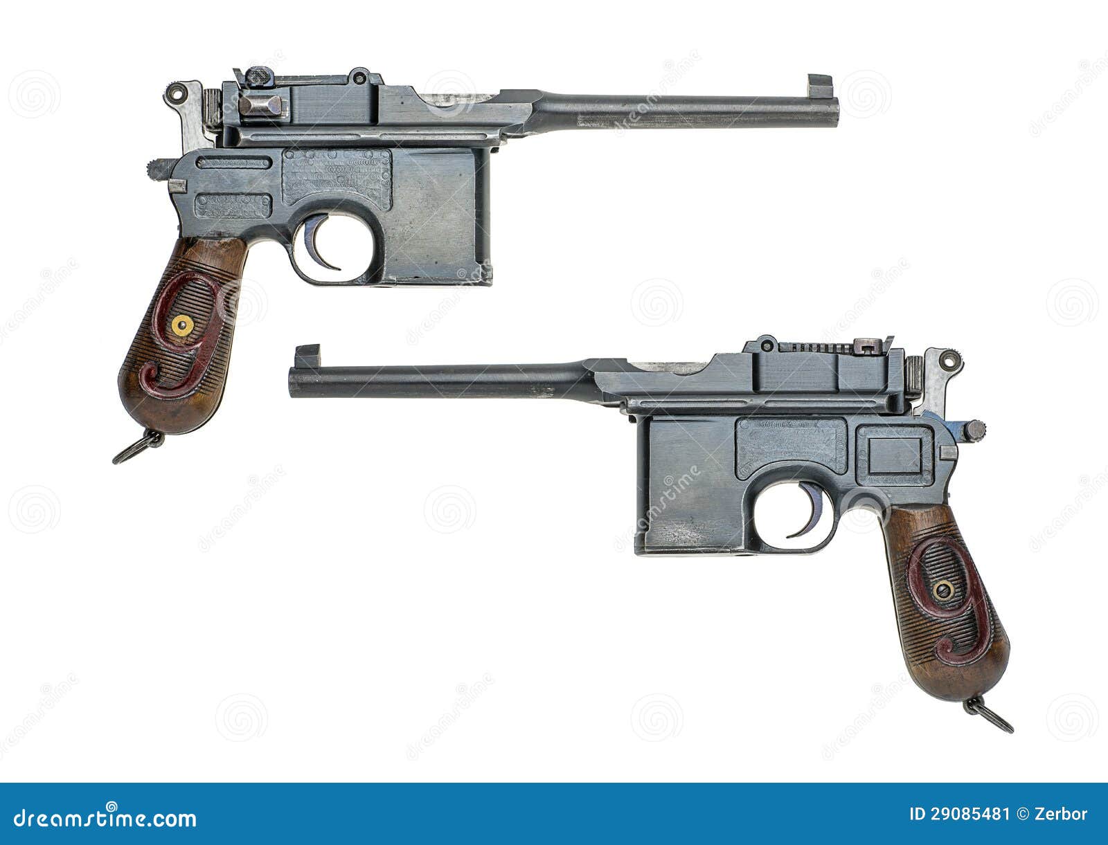 German pistol c96 stock image. Image of collectable, detail - 29085481