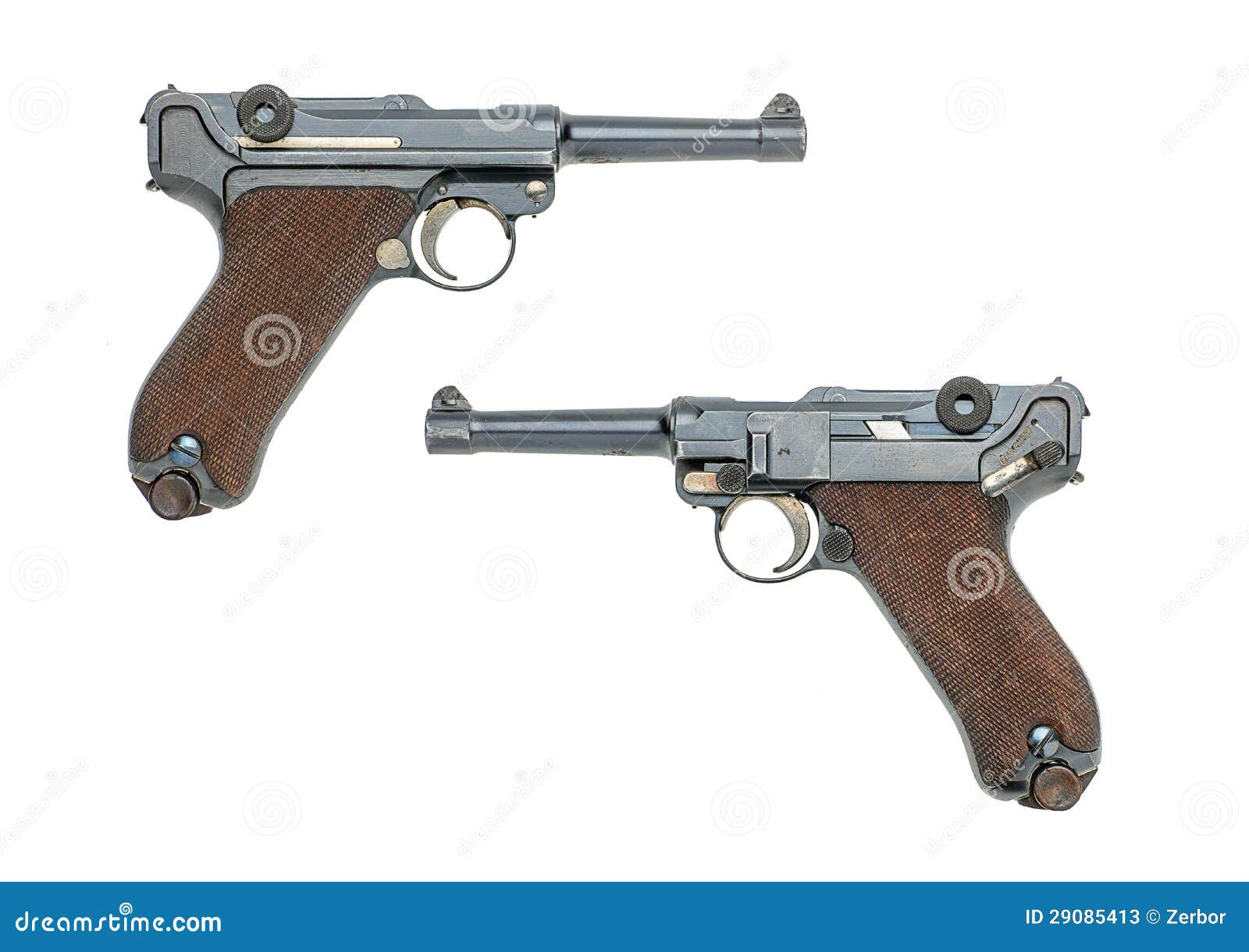 German pistol Luger stock image. Image of history, german - 29085413