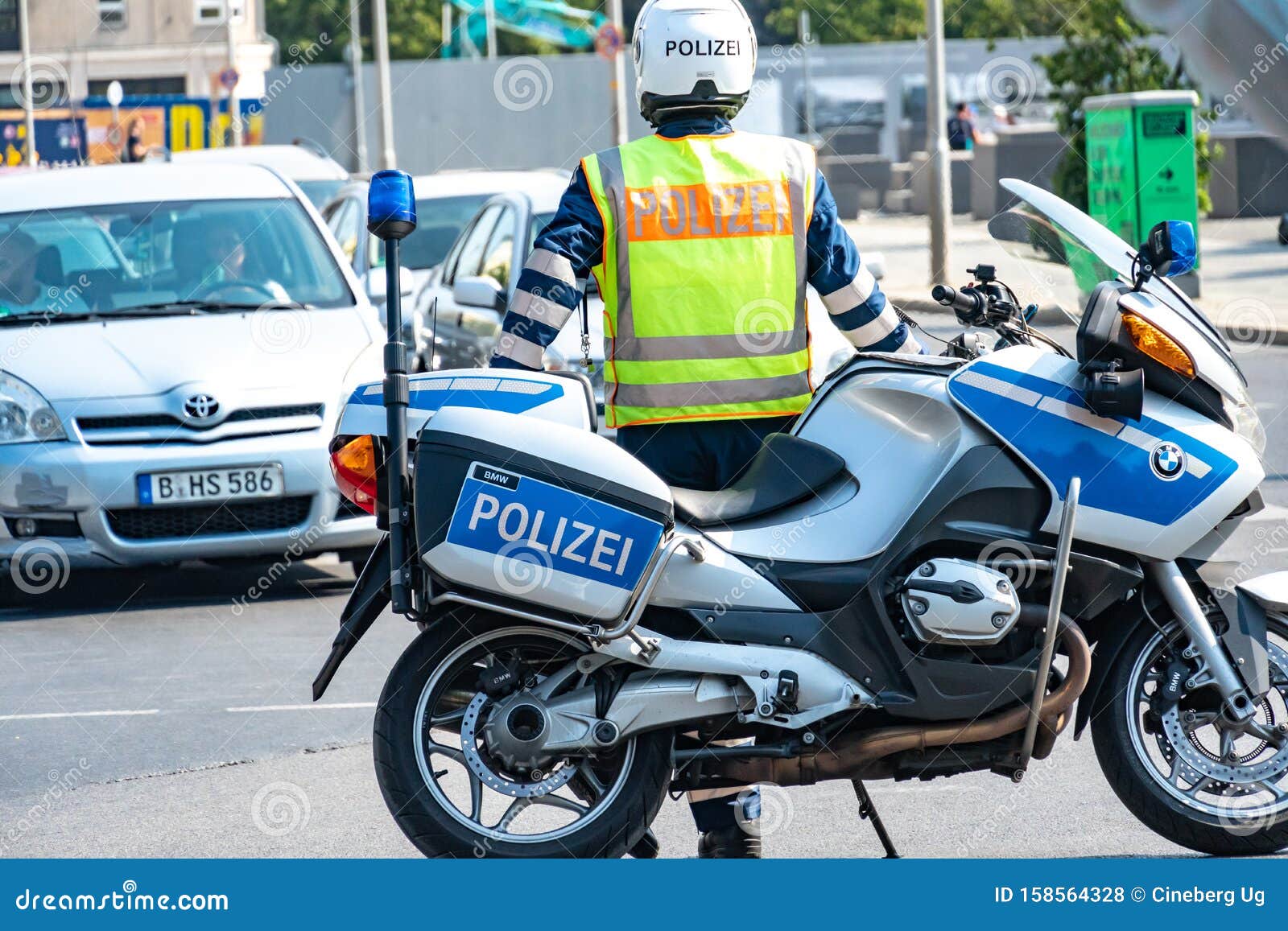 German Policeman and BMW Motorcycle Editorial Stock Photo - Image of ...
