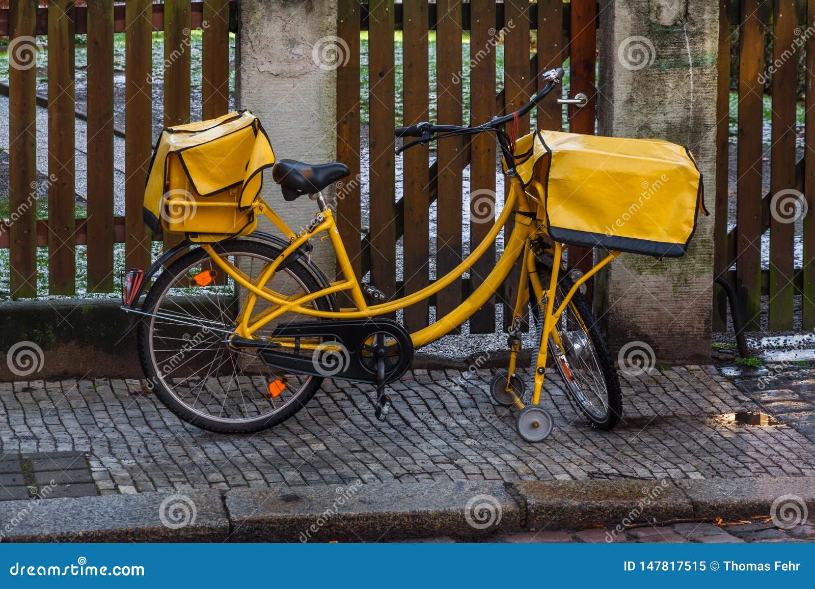 German Post bicycle stock image. Image of vehicle, sign - 147817515