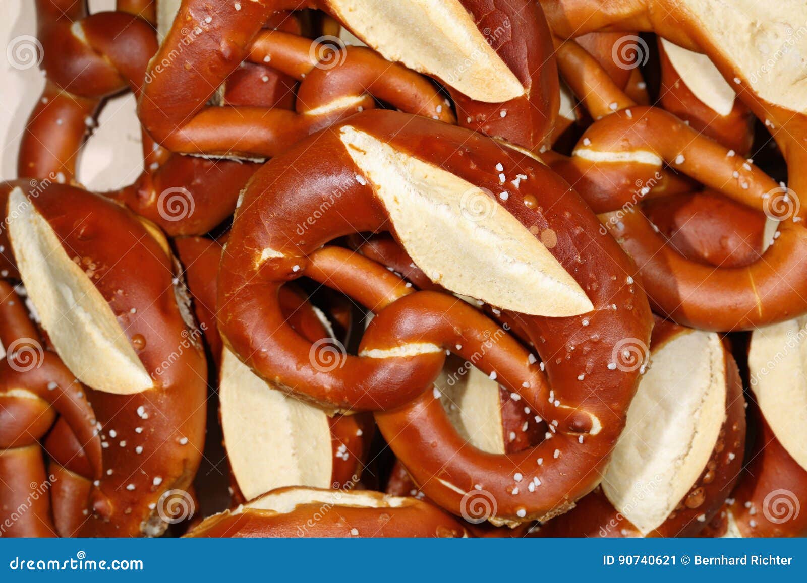 German Pretzel closeup stock image. Image of bread, munich - 90740621