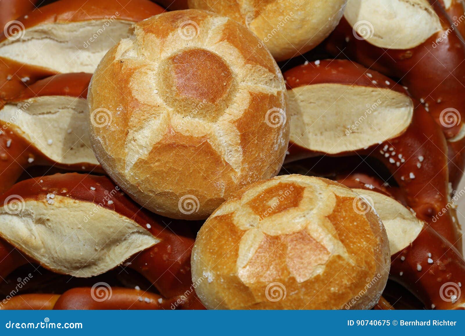 German Pretzel and Other German Bread Stock Image - Image of eating ...