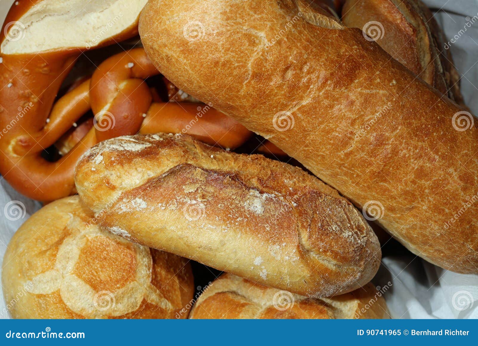 German Pretzel and Other German Bread Stock Image - Image of barbecue ...