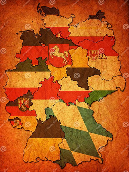 German provinces(states) stock illustration. Illustration of rust ...