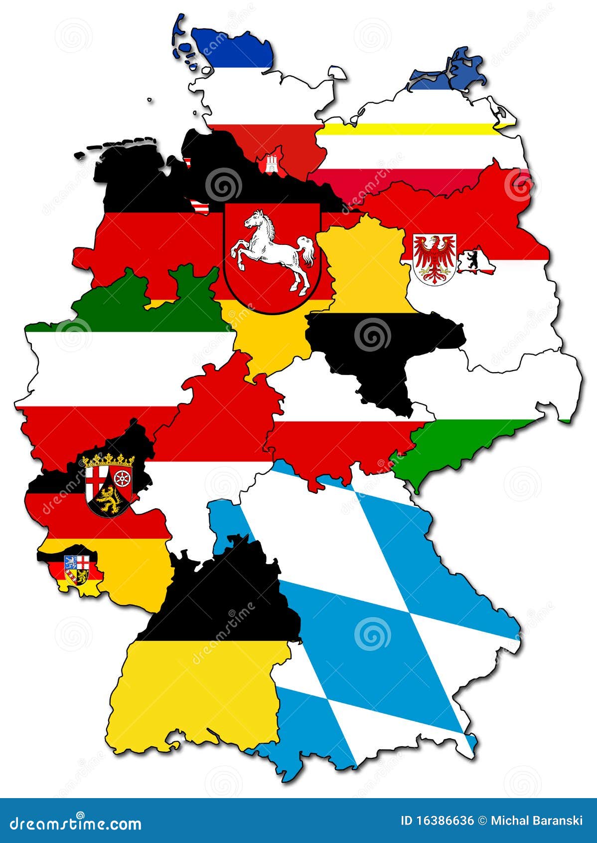 German provinces(states) stock illustration. Illustration of geography ...