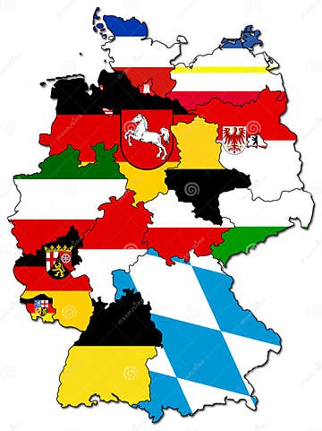 German provinces(states) stock illustration. Illustration of geography ...
