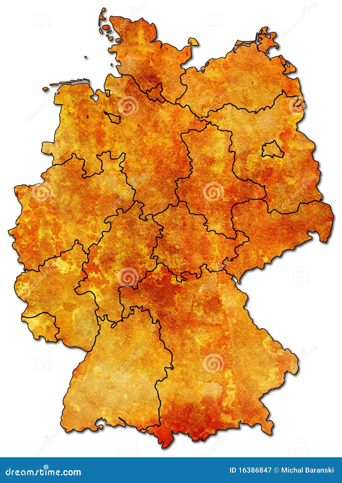 German provinces(states) stock illustration. Illustration of rust ...