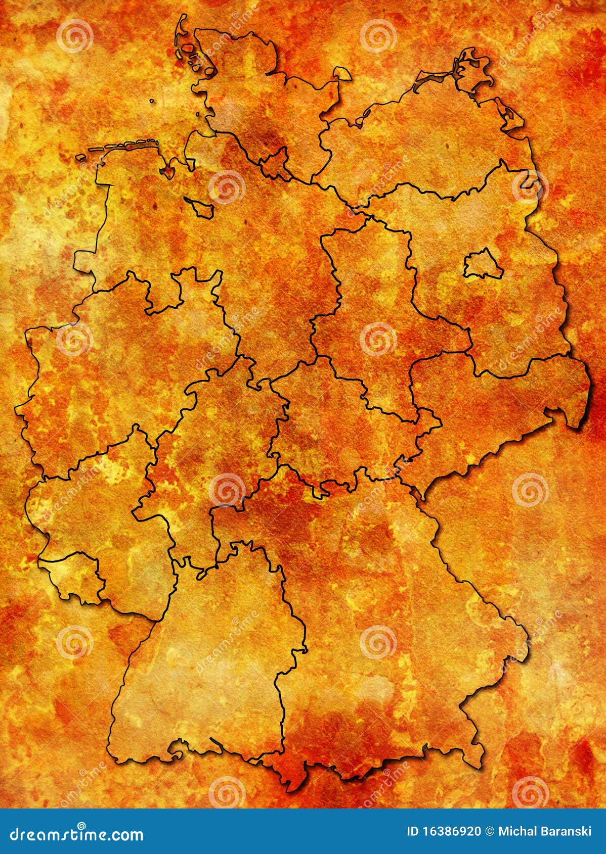 German provinces(states) stock illustration. Illustration of grunge ...