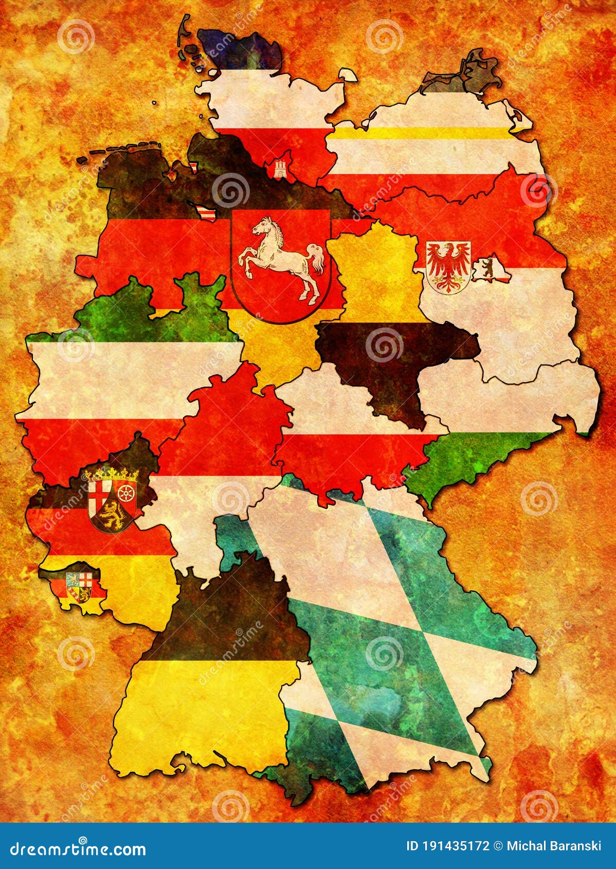 German provinces(states stock illustration. Illustration of bundesland ...