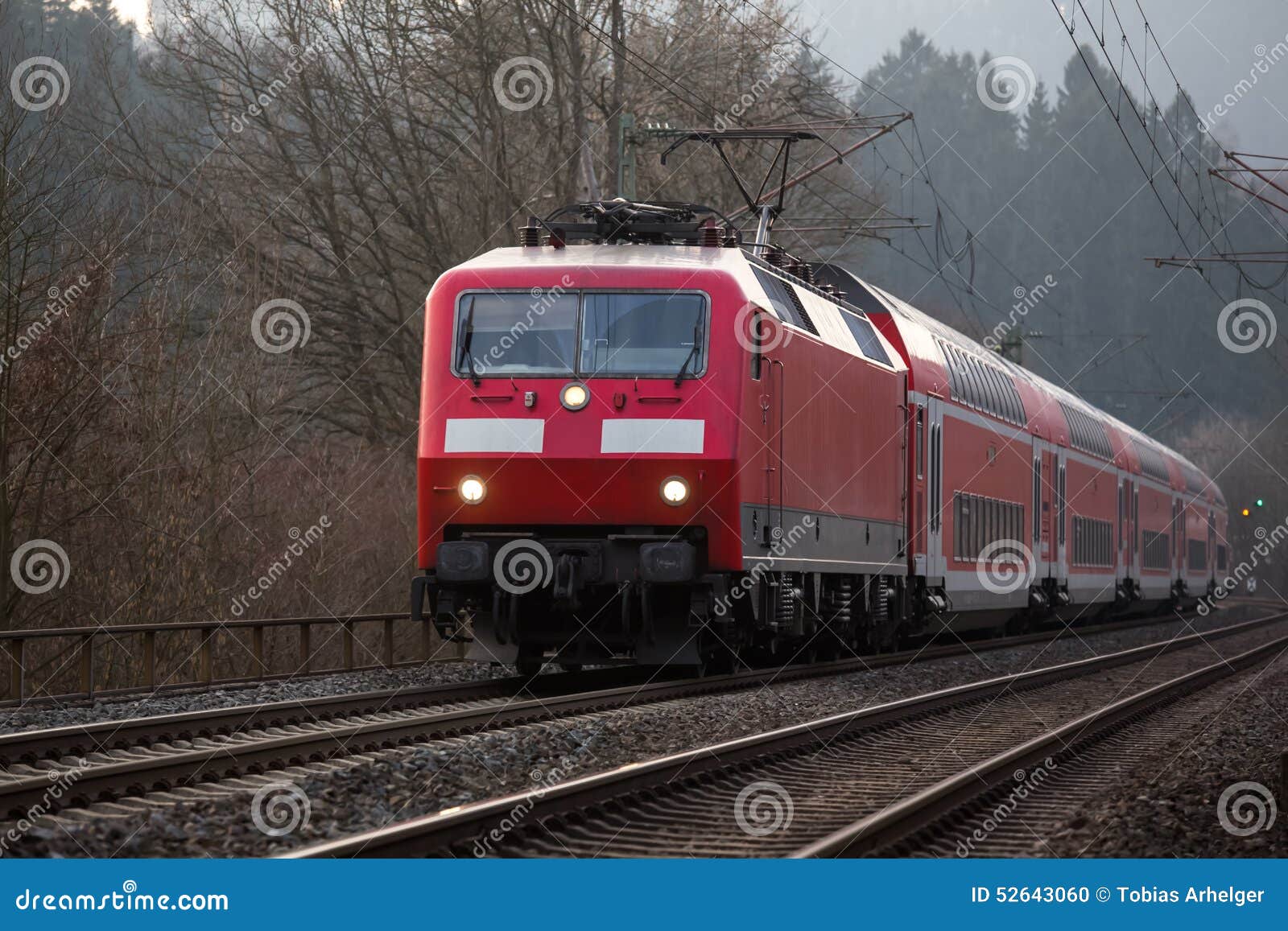 German Railway Passenger Train Stock Photo - Image of iron, nature ...
