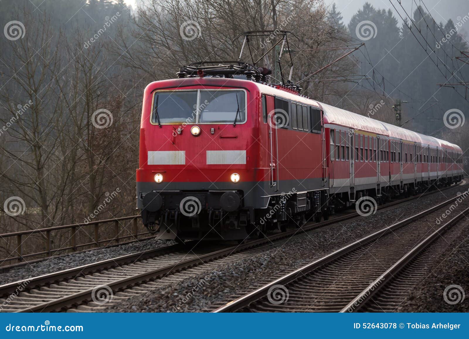 German Railway Passenger Train Stock Photo - Image of nature, europe ...