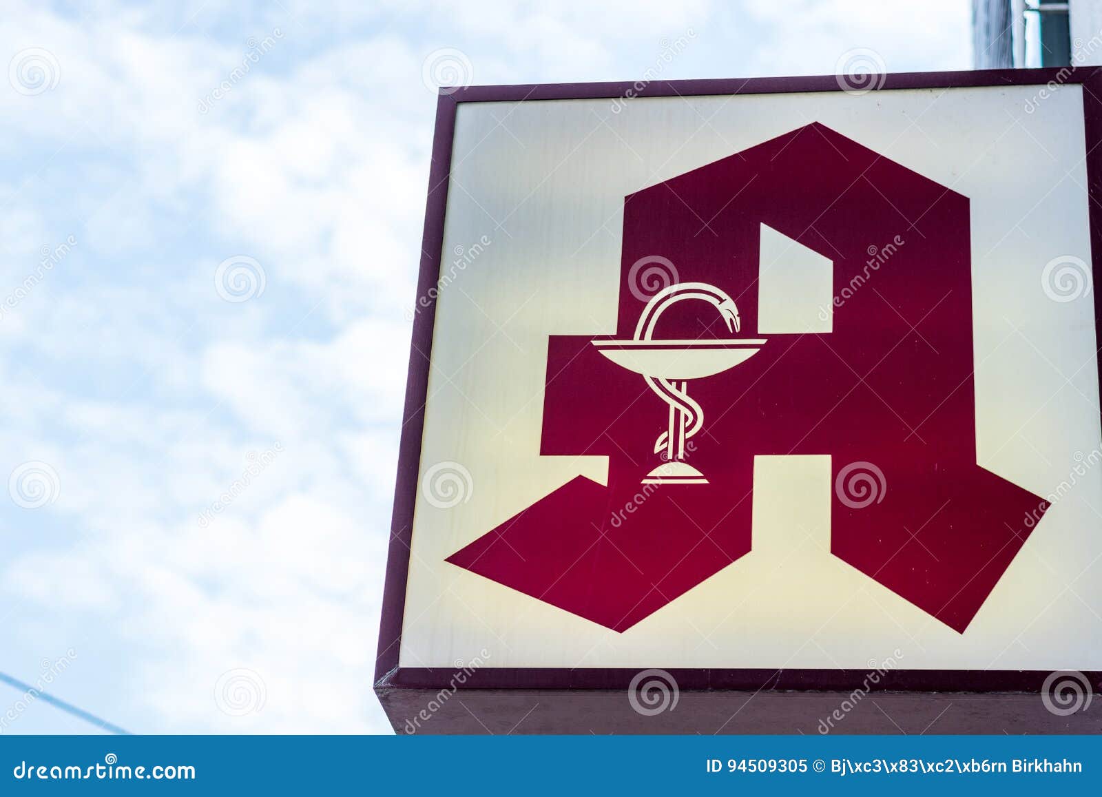 The German Red Sign for a Pharmacy Stock Image - Image of property ...