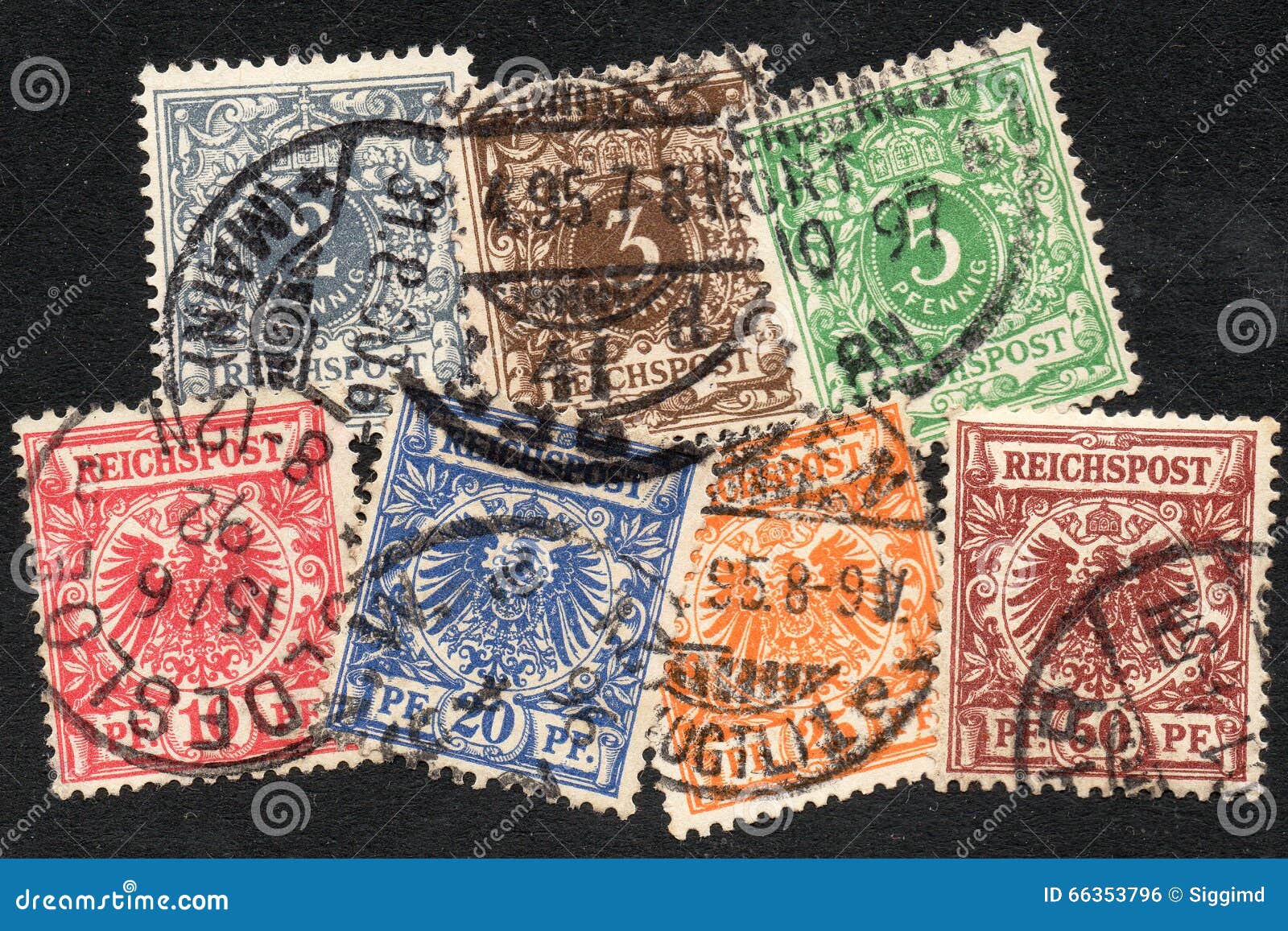 German Reich stamps editorial photo. Image of historical - 66353796