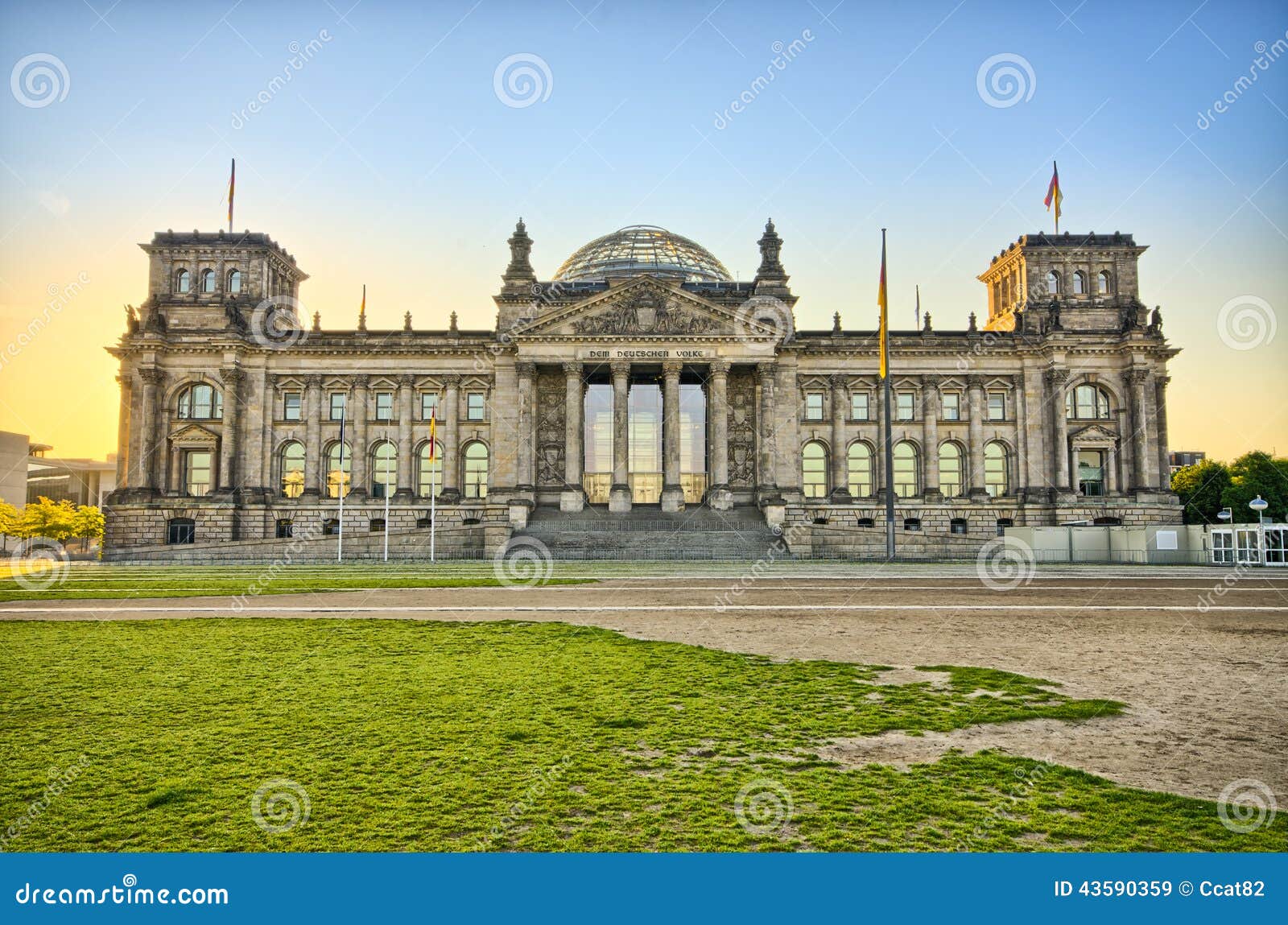 German Reichstag Building during the Sunrise, Berlin, Germany Stock ...