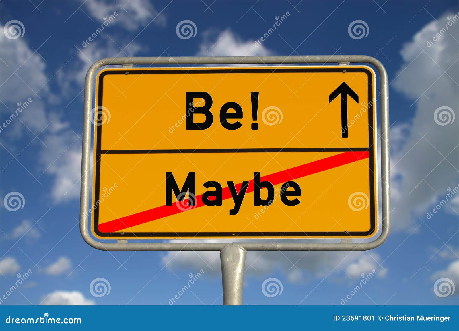 German Road Sign Be and Maybe Stock Image - Image of mark, beginning ...