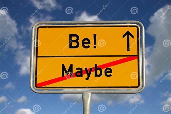 German Road Sign Be and Maybe Stock Image - Image of mark, beginning ...