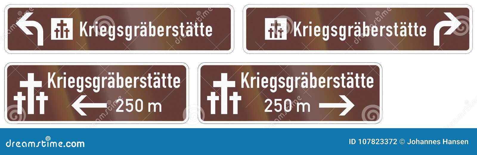 German Road Sign about a Place of Interest - War Memorial Editorial ...