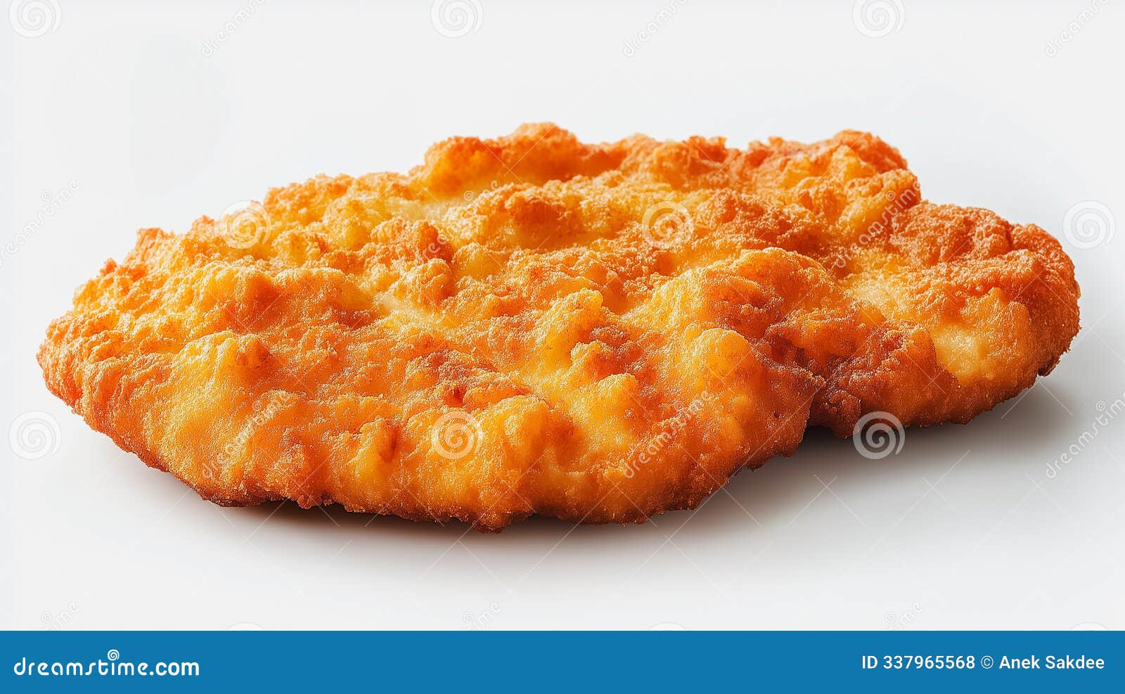 German Schnitzel, Breaded and Fried Meat Cutlet, Isolated on White ...