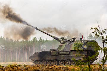 German Self-propelled Howitzer on Battlefield Stock Image - Image of ...