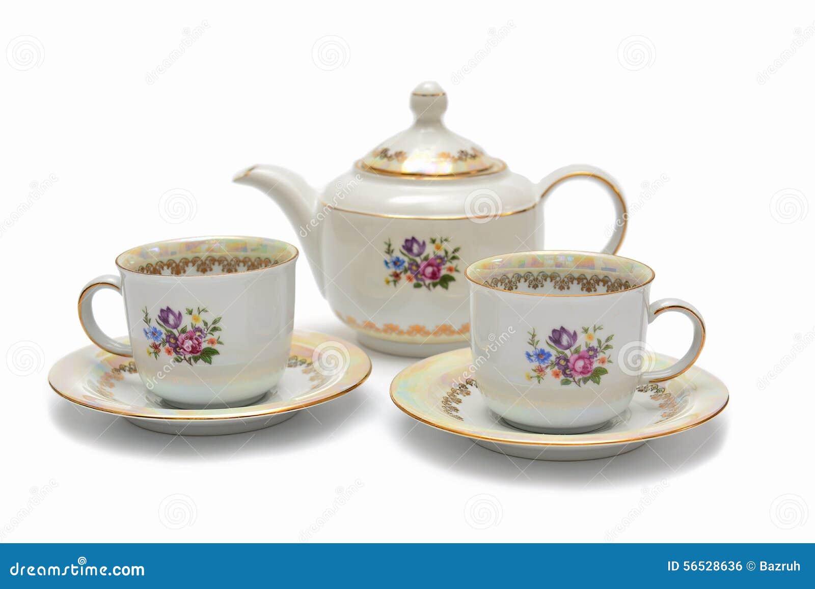 German service for tea stock photo. Image of saucer, crockery - 56528636