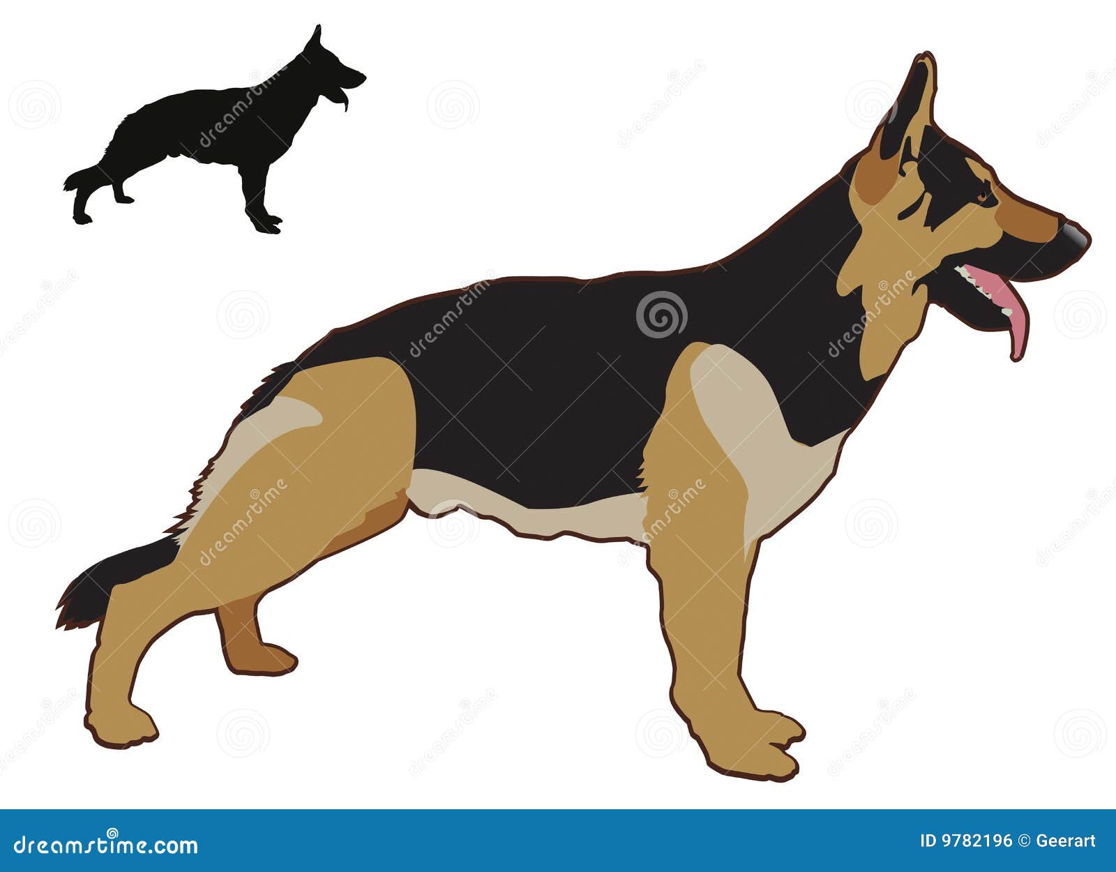 German Sheperd stock vector. Illustration of german, guard - 9782196