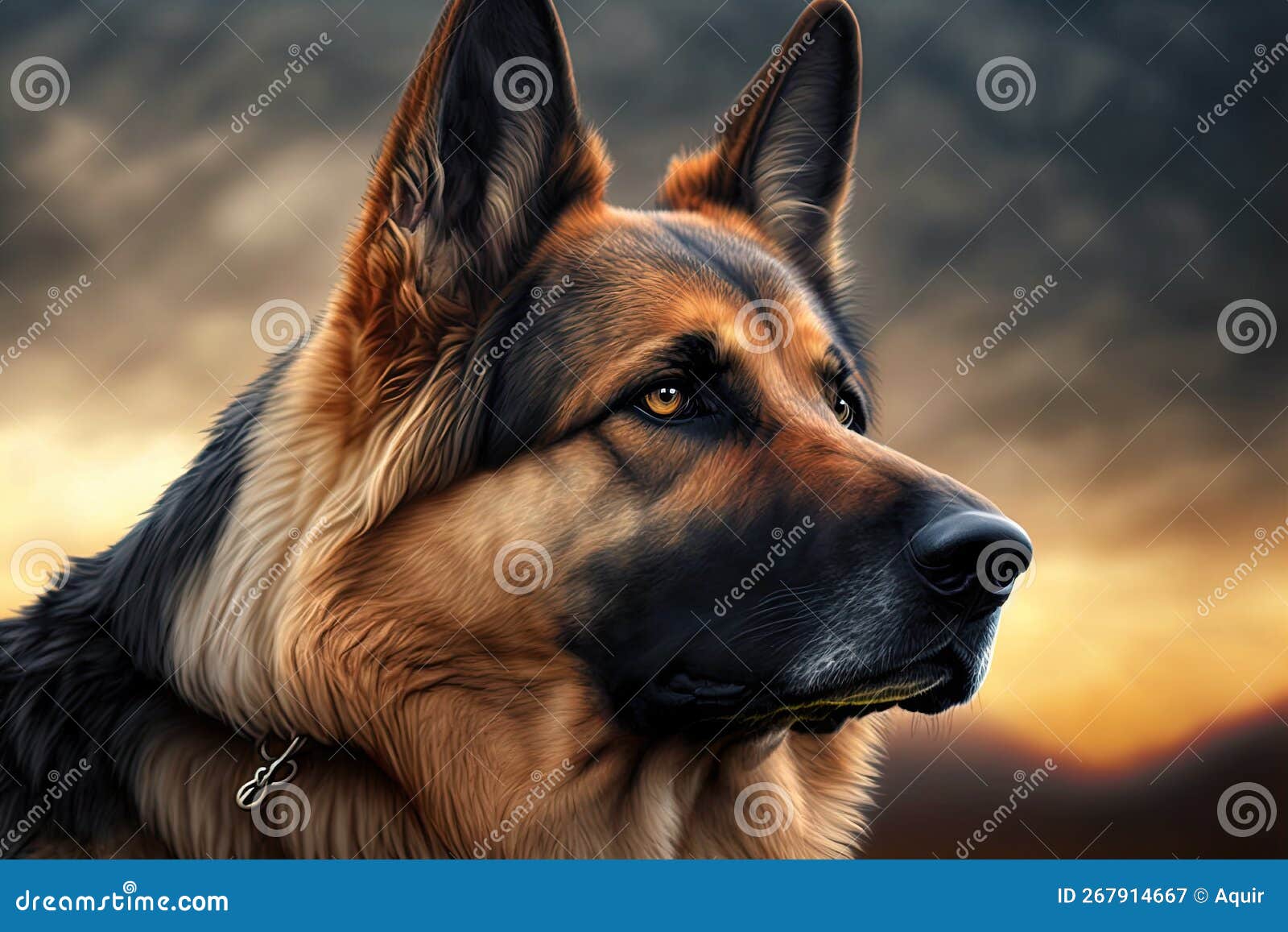 German Shepherd. Portrait of a German Shepherd Dog. Dog Portrait Stock ...