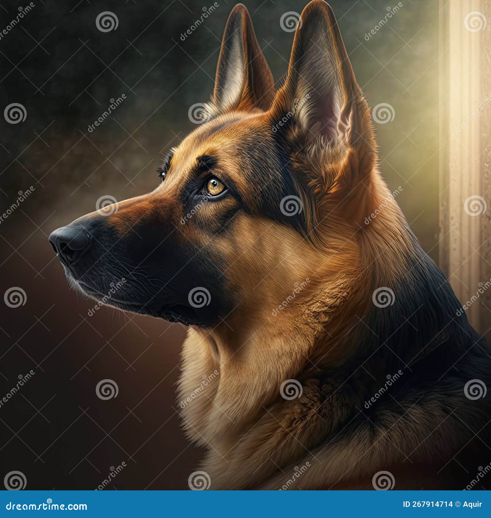 German Shepherd. Portrait of a German Shepherd Dog. Dog Portrait Stock ...