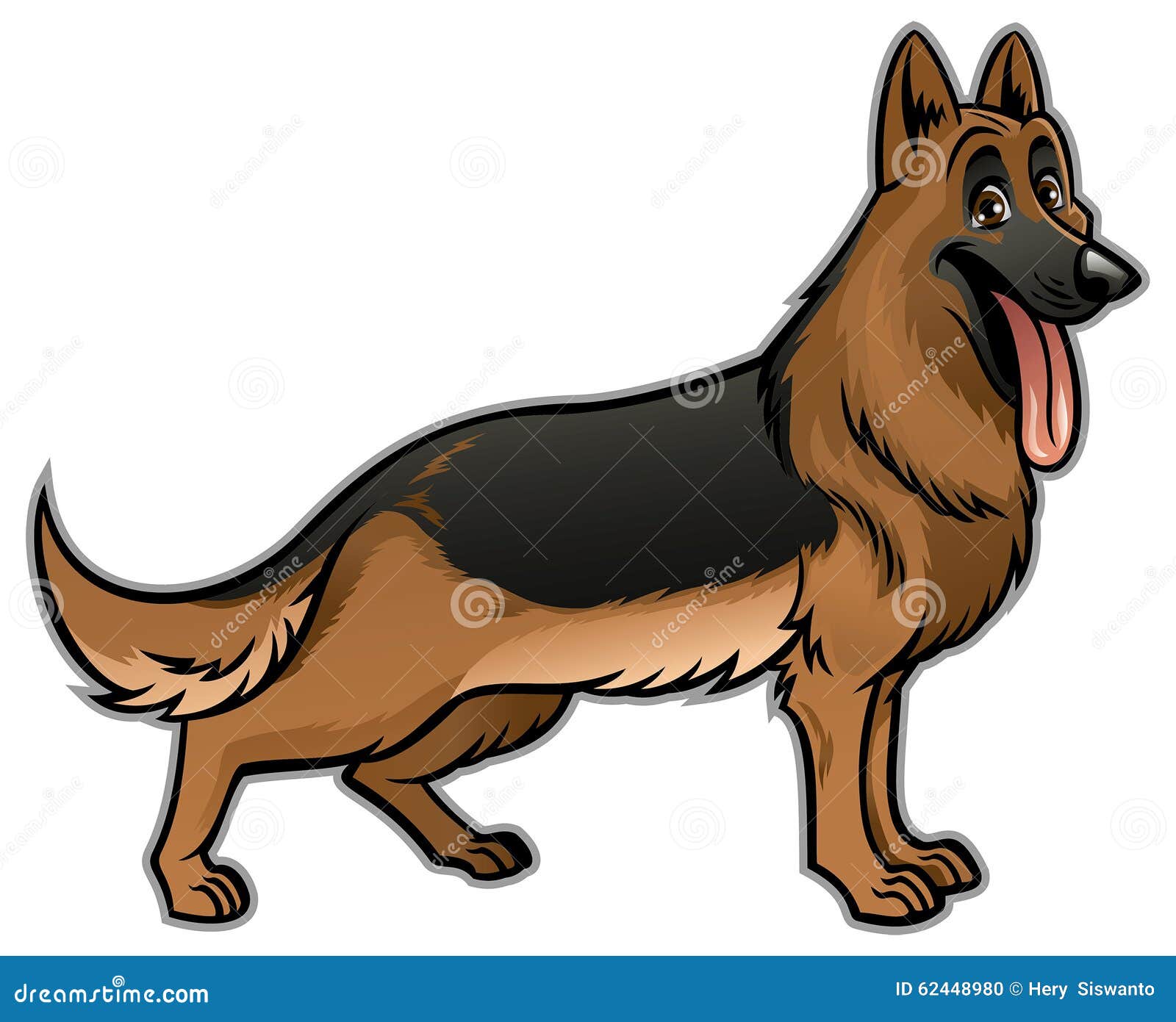 German shepherd dog stock vector. Illustration of pedigree - 62448980